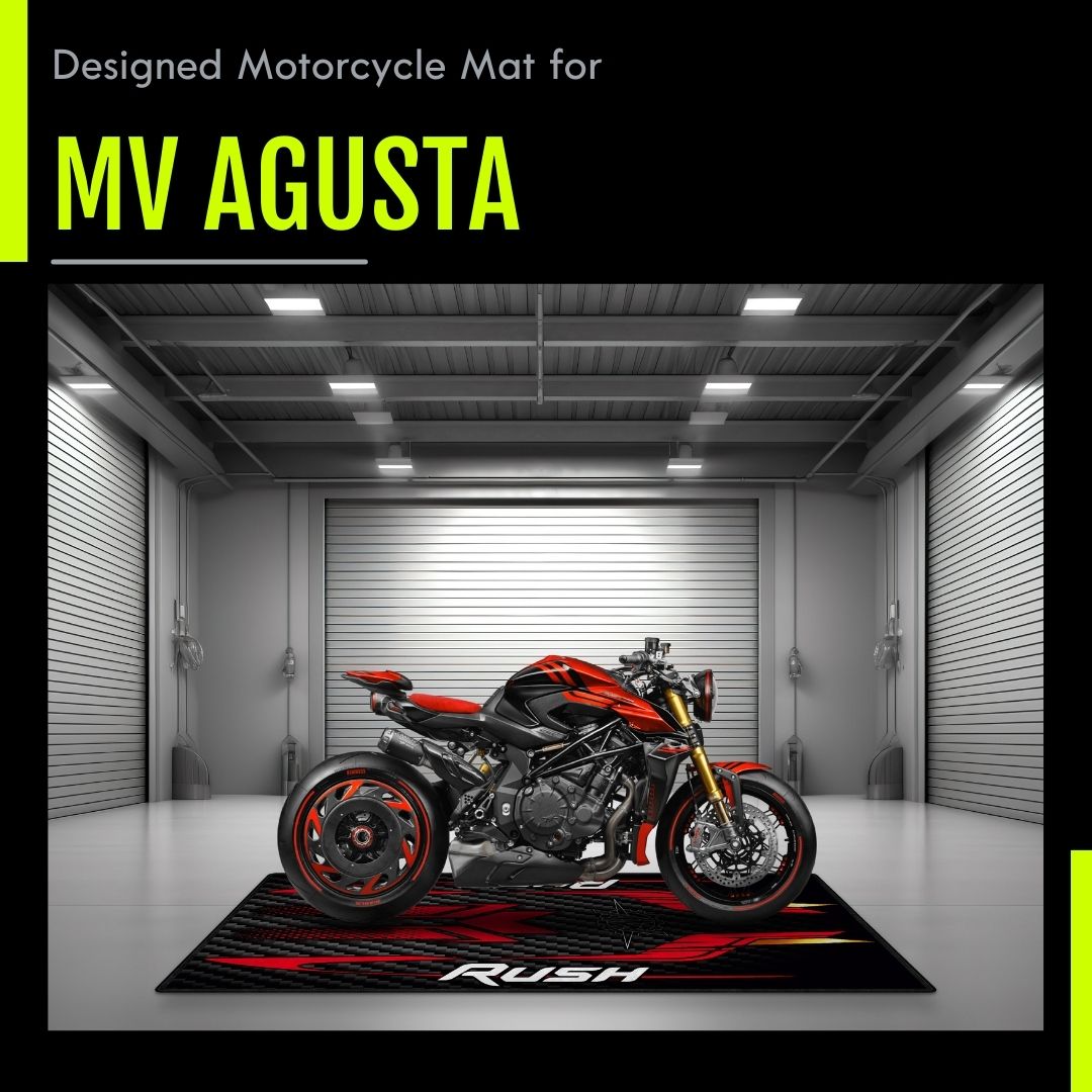 Shop Online Personalized Garage Mats for MV Agusta – MPM Motorcycle Mat