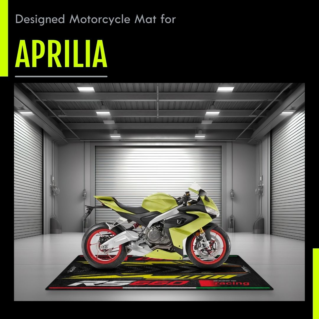 Shop Online Garage Mats for Aprilia Motorcycles – MPM Motorcycle Mat