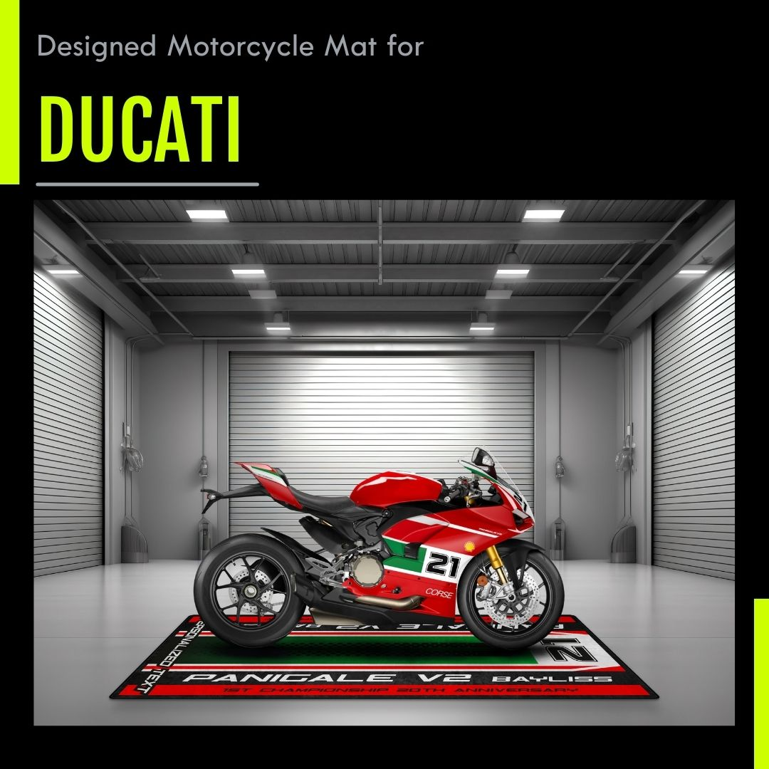 Ducati Motorcycle Pit Mat - Personalized Garage Floor Display Mat – MPM ...
