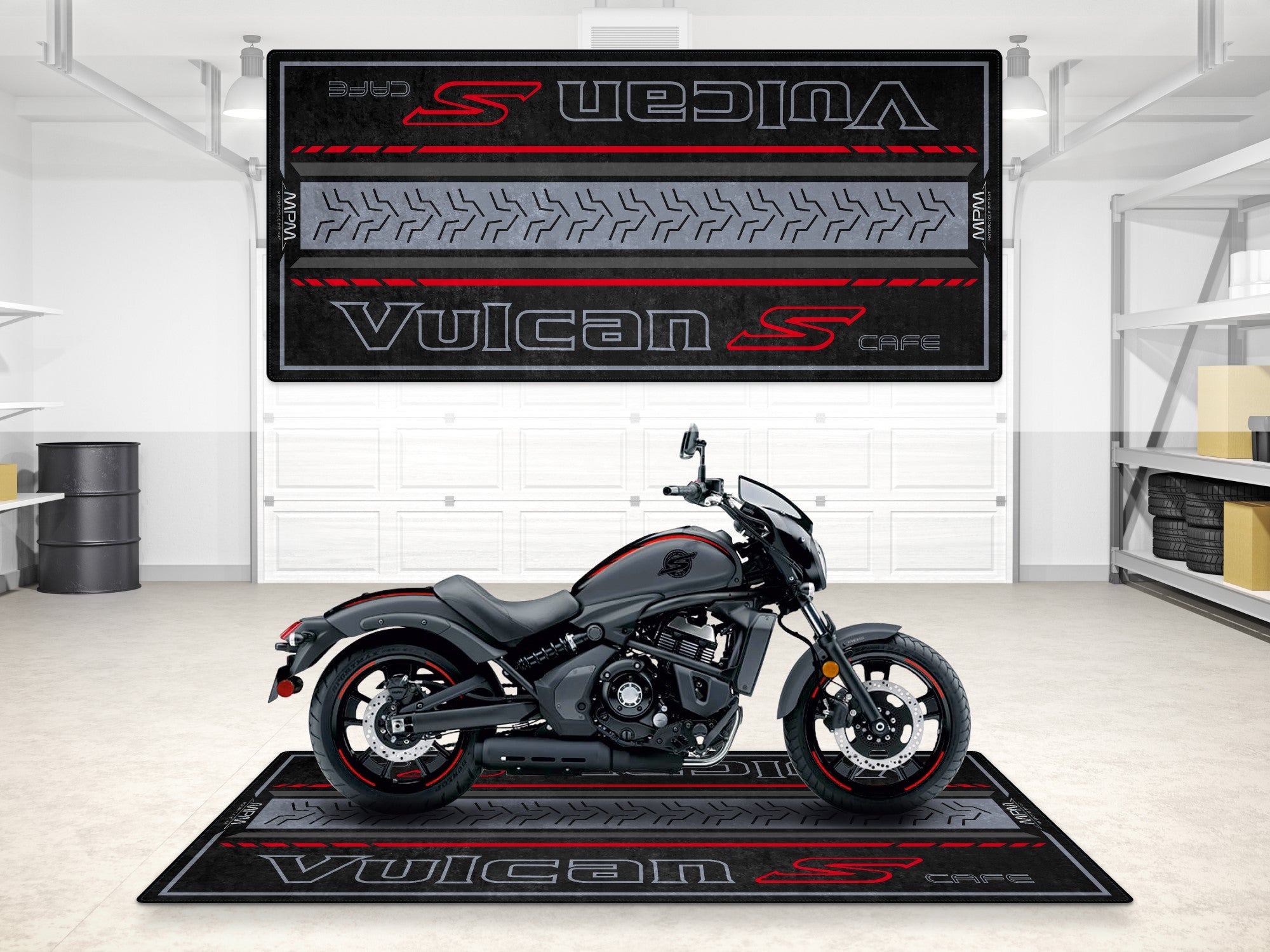 MPM Motorcycle Mat for Kawasaki Vulcan S Cafe - MM7425