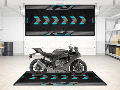 Shop Online Personalized Garage Mats for Yamaha – MPM Motorcycle Mat