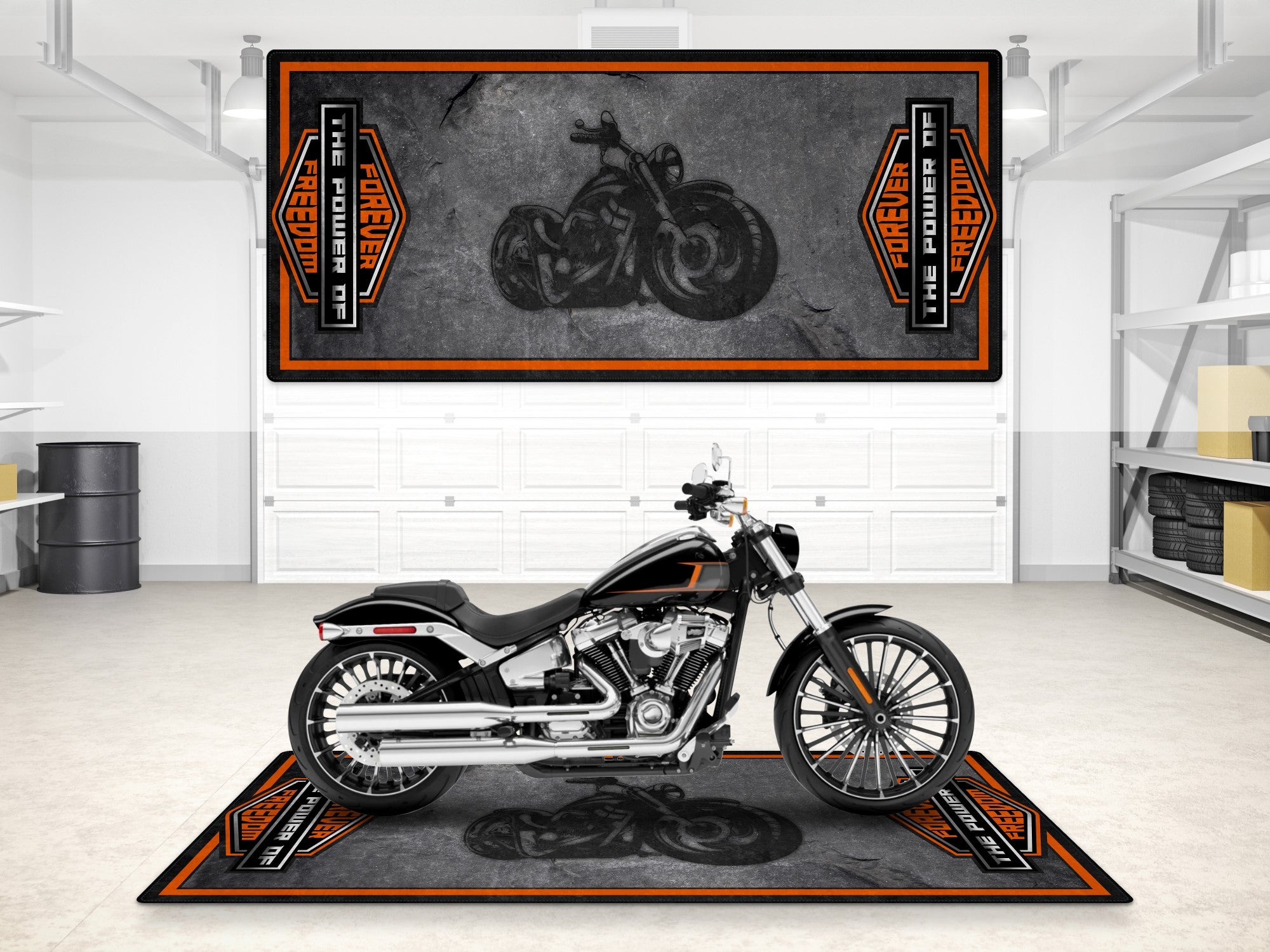 Designed Pit Mat for Harley Davidson Motorcycle (Chopper Design) - MM7 ...