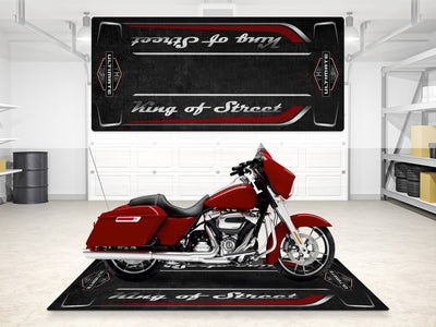 Harley Davidson Motorcycle Mat - Personalized Garage Floor Display Mat ...