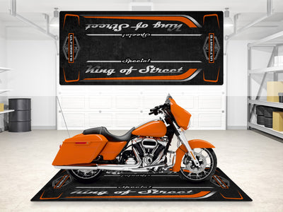 Harley Davidson Motorcycle Pit Mat - Personalized Garage Floor Display ...