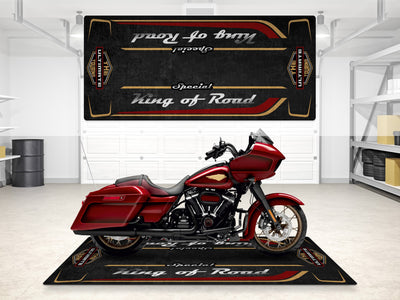 Harley Davidson Motorcycle Mat - Personalized Garage Floor Display Mat ...