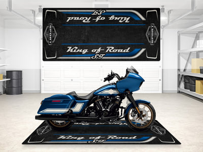 Harley Davidson Motorcycle Mat - Personalized Garage Floor Display Mat ...