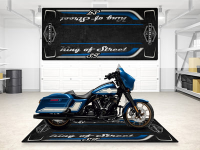 Harley Davidson Motorcycle Mat - Personalized Garage Floor Display Mat ...