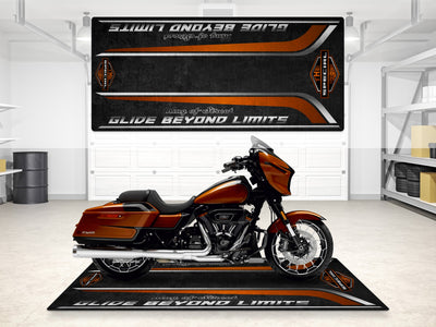 Harley Davidson Motorcycle Mat - Personalized Garage Floor Display Mat ...