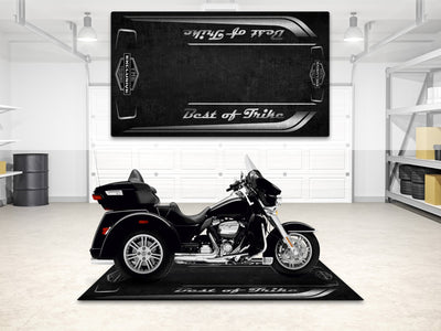 Harley Davidson Motorcycle Mat - Personalized Garage Floor Display Mat ...