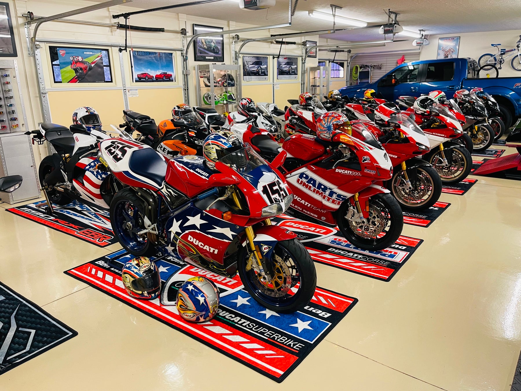 Custom Design Motorcycle Pit & Garage Mat - Completely Special Design ...