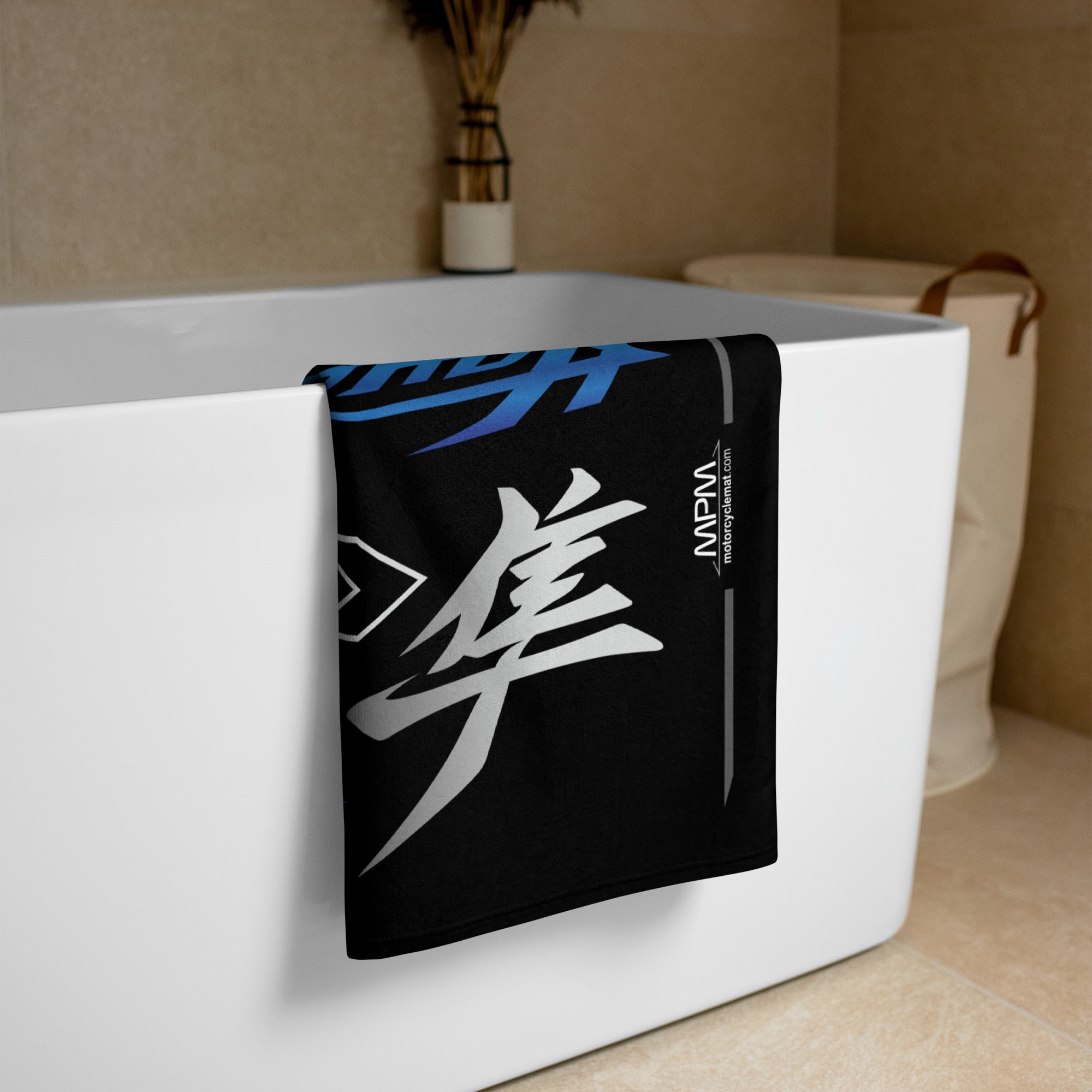 Designed Beach Towel Inspired by Suzuki Hayabusa Pearl Vigor Blue Colo MPM Motorcycle Mat